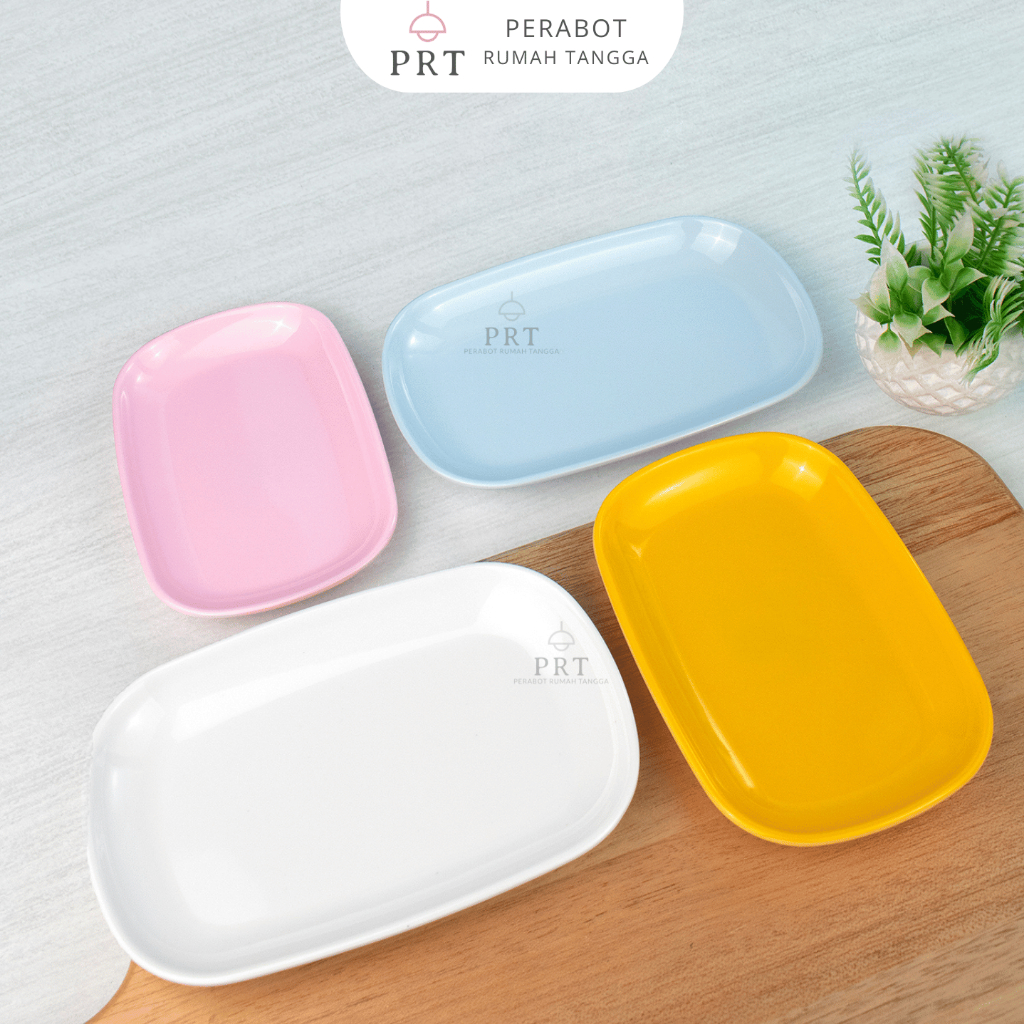 Jual Piring Persegi Panjang Melamin Tebal Kekinian Mewah Ala Cafe Resto ...