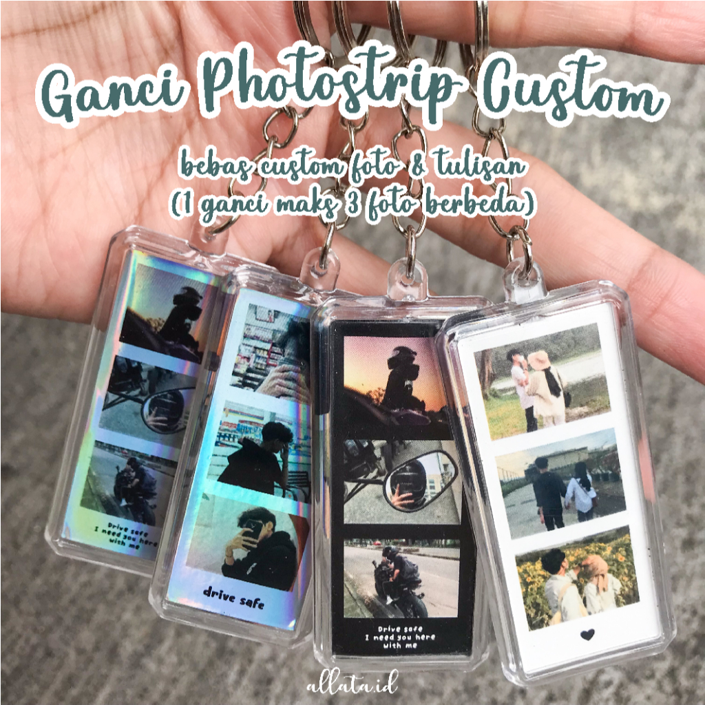 Jual [3 foto] Gantungan Kunci Photostrip Custom | Ganci Akrilik ...