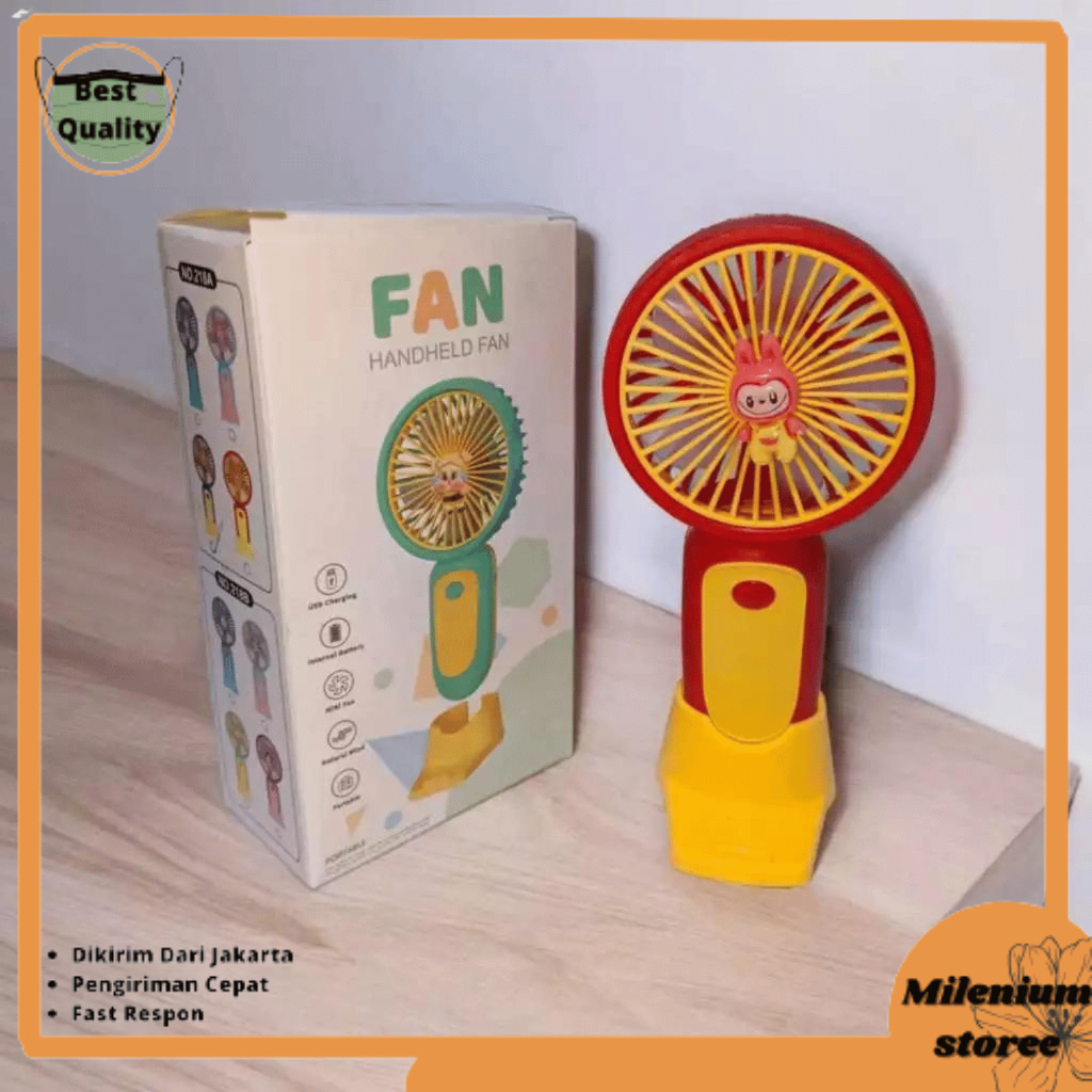 Jual MS Kipas Angin Mini Genggam Rechargeable USB Kipas Mini Karakter ...