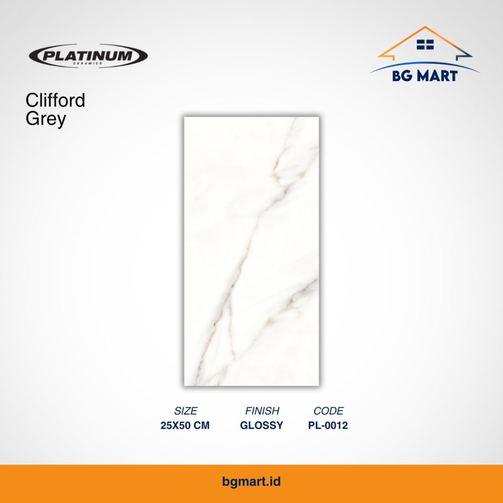 Jual PLATINUM Keramik Dinding 25x50 Clifford Grey KW B | Shopee Indonesia