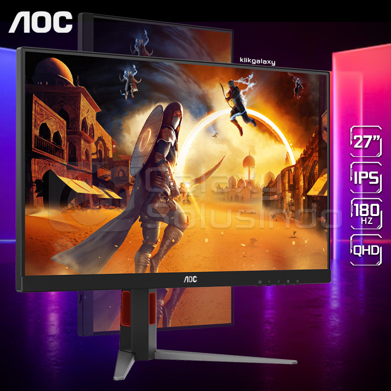 Jual AOC Q27G4F 27 Inch IPS 0.5ms 180Hz QHD Gaming Monitor | Shopee ...