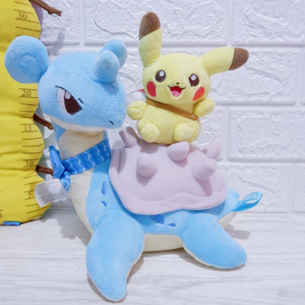 Jual Boneka Pokemon Lapras Pikachu Original Pokemon Center | Shopee ...