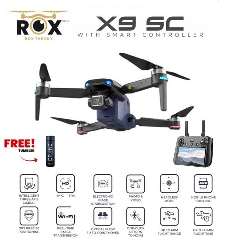 Jual Drone ROX X9 SC COMBO 3-Axis Gimbal EIS 4K Camera 40 MIN 6KM with ...