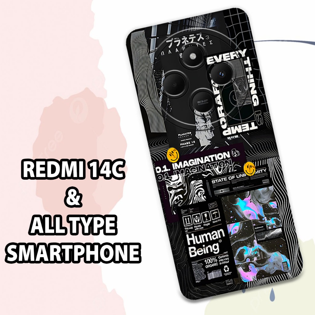Jual (GC9) Softcase karet Hp REDMI 14C Terbaru 2024 | Case Motif Gambar ...