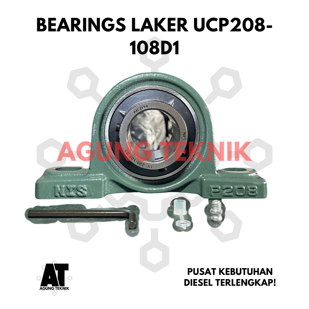 Jual Pillow Block Bearings Laker Duduk UCP208-108 D1 As40mm Set NKN ORIGINAL | Shopee Indonesia