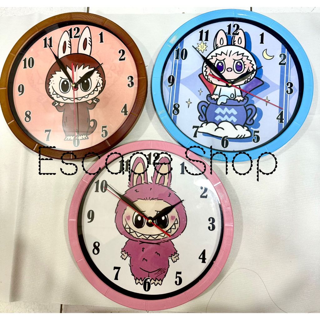 Jual Jam Dinding Boneka Labubu - Jam Dinding Karakter Labubu Uk 25 CM ...