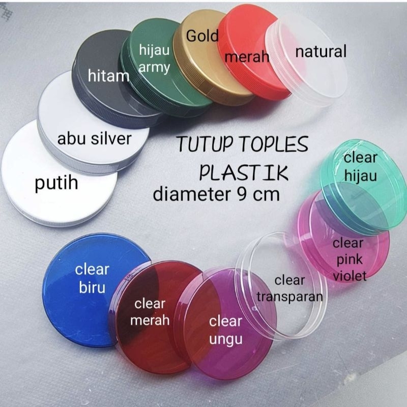 Jual bigta_TUTUP CLEAR PLASTIK 9 CM (TUTUP SAJA) | Shopee Indonesia