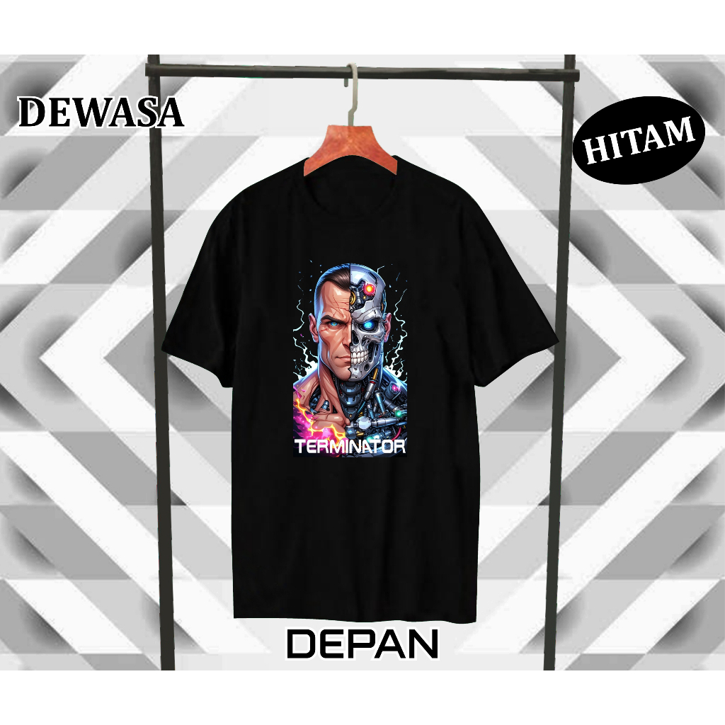 Jual Terminator Pakain Pria Atasan T-shirt Kaos Murah Gambar dan Kata ...