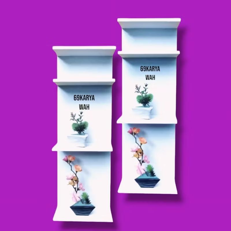 Jual RAK DINDING PUTIH 4 TINGKAT VERSI NO 2 MINI|| RAK GANTUNG || RAK ...