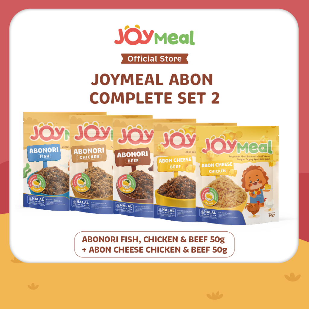 Jual [Bundle 5 pcs] JoyMeal ABONORI Complete Set - Abon Ikan, Abon Sapi, Abon Ayam & Keju @50gr ...