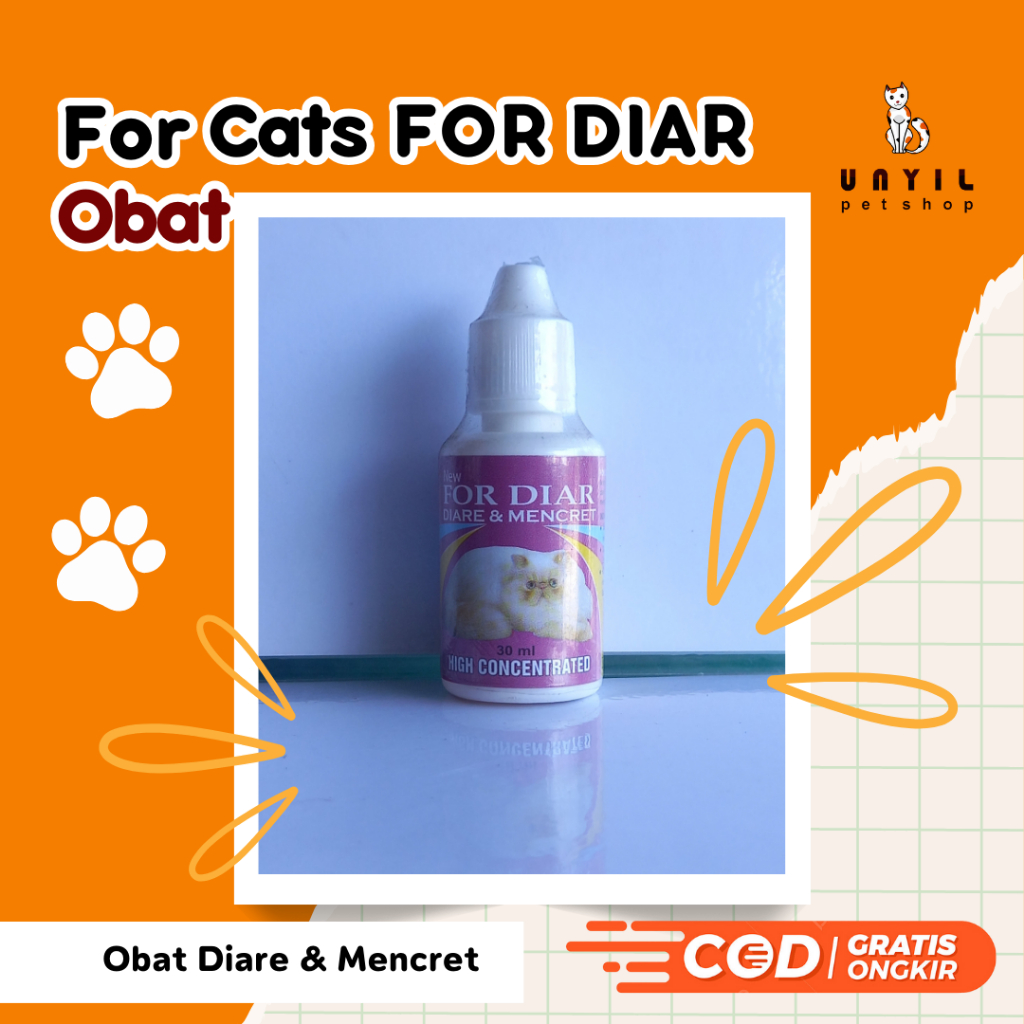 Jual Obat Kucing FOR DIAR mengatasi Diare pada kucing kemasan 30ml ...