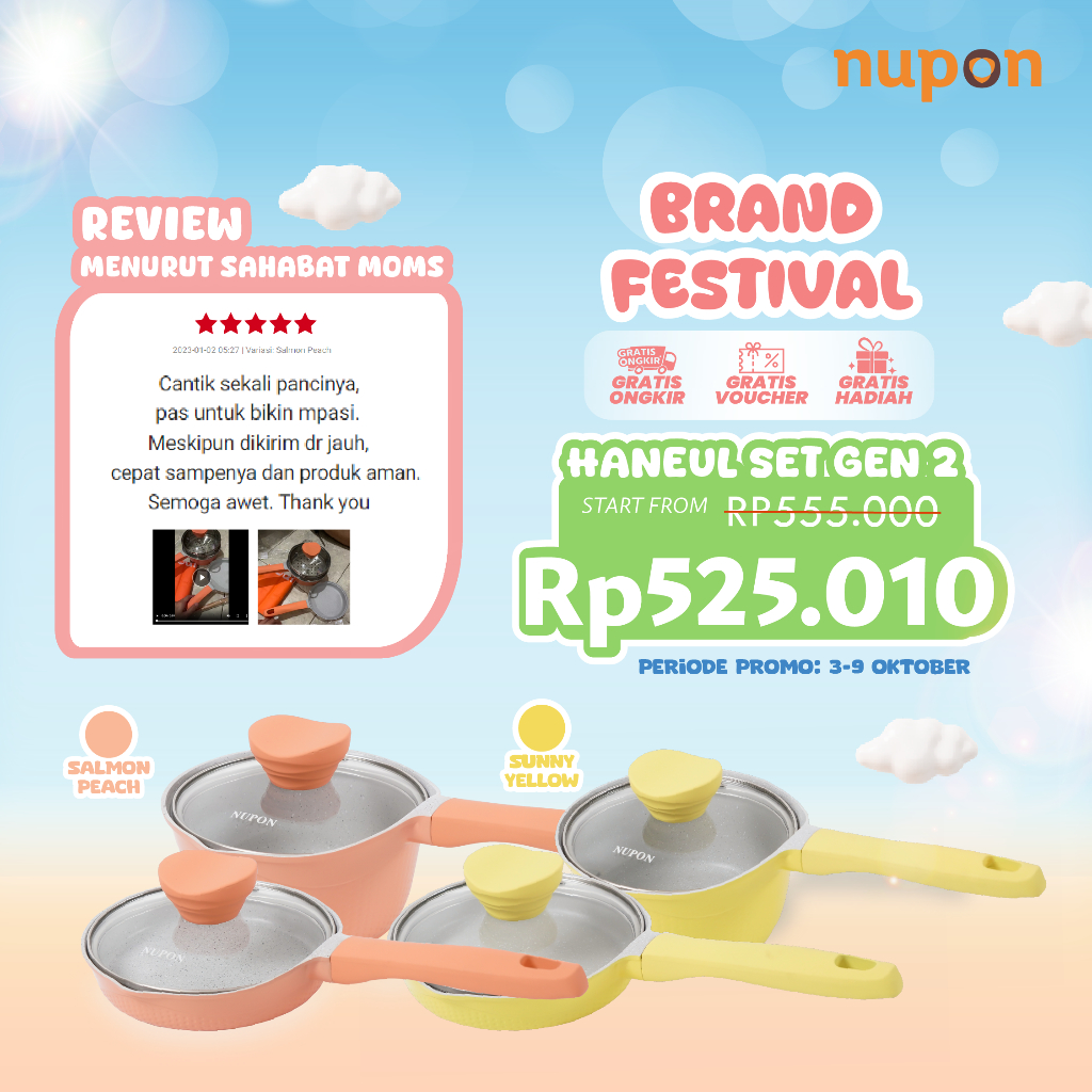 Jual NUPON Panci Mpasi Bayi Gen 2 16 CM Anti Lengket Stainless Steel ...