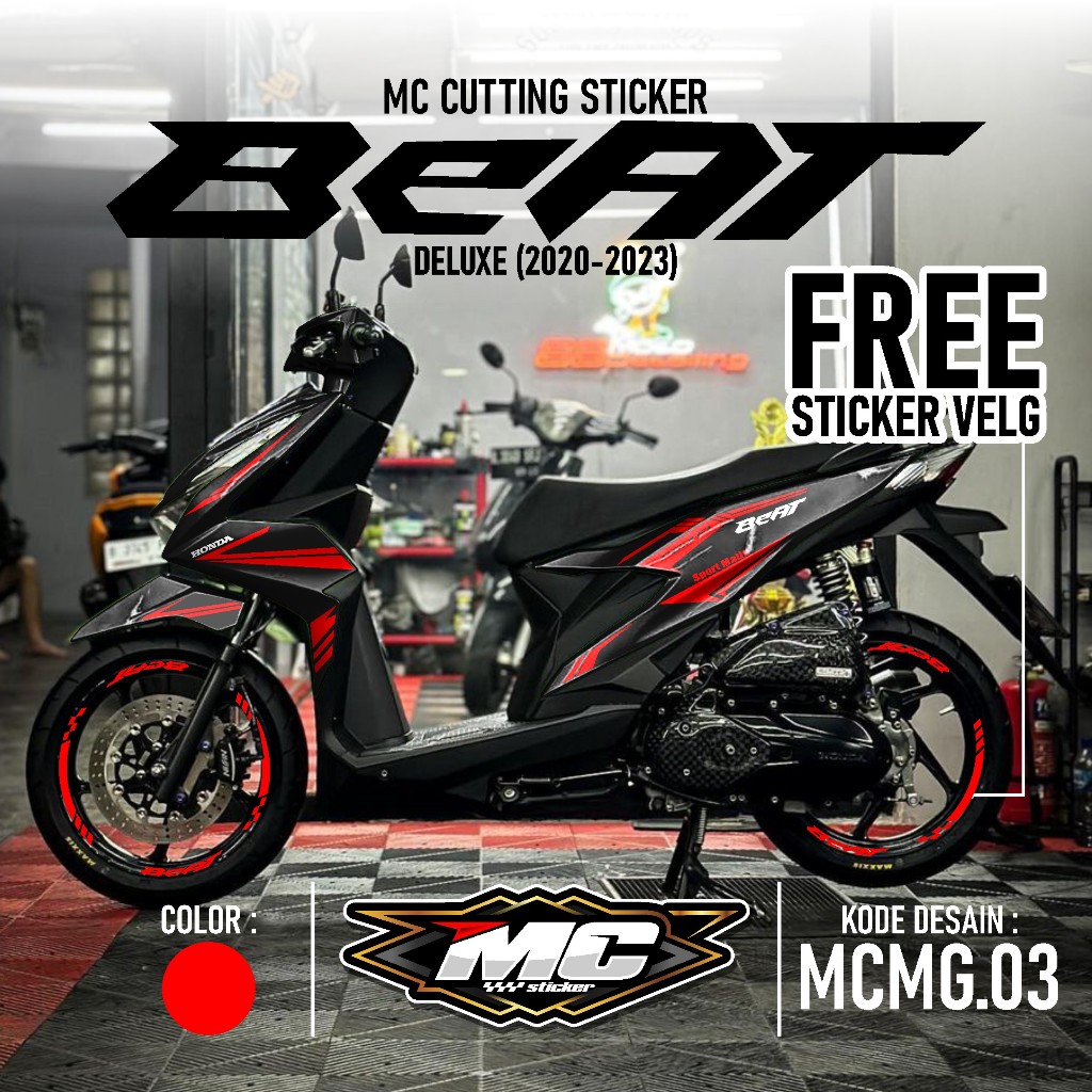 Jual MC Cutting Sticker Beat Deluxe - Aksesoris Motor Stiker Honda Beat ...