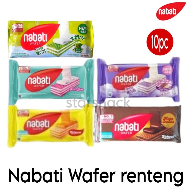 Jual Nabati Wafer 16gr cocopandan Goguma isi 10pcs | Shopee Indonesia