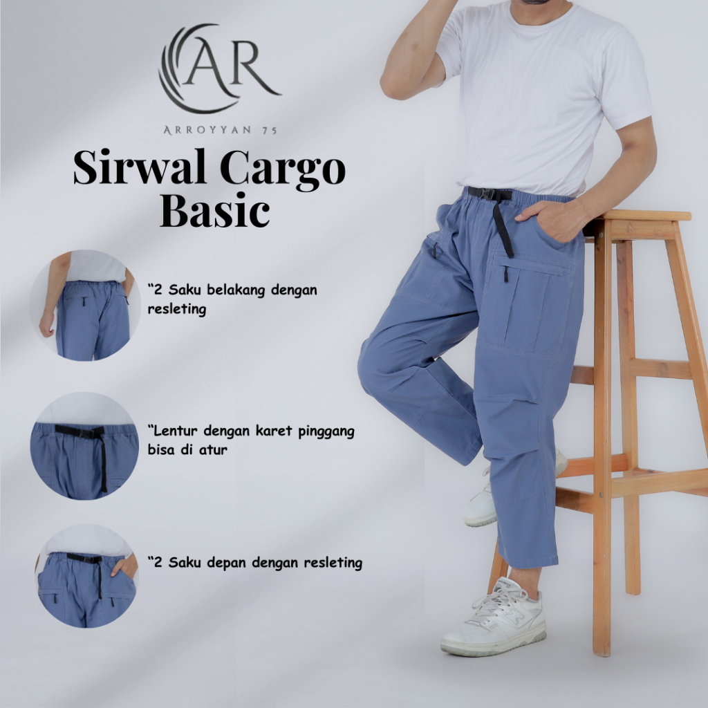 Jual ARROYAN RIPSTOK 01 - Celana Pria Sirwal ikhwan Basic kargo nyunah ...