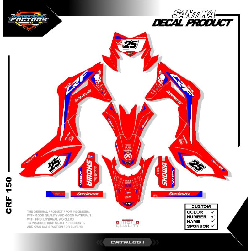 Jual STIKER DECAL MOTOR CRF 150L KEREN FULL BODY FREE REQUEST | Shopee ...