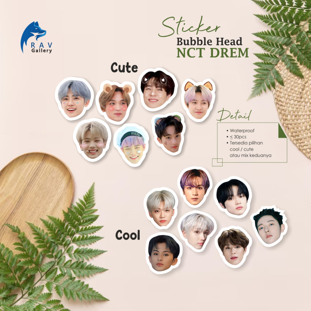 Jual Sticker Bubble Head stiker freebies WATERPROOF BTS NCT DREAM NCT 127 EXO SEVENTEEN ENHYPEN ...