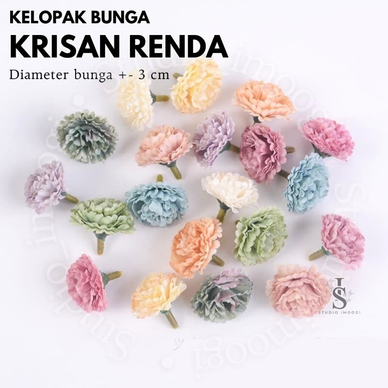 Jual KELOPAK BUNGA KRISAN RENDA LILAC BUNGA KEPALA SATUAN ASTER MINI ...