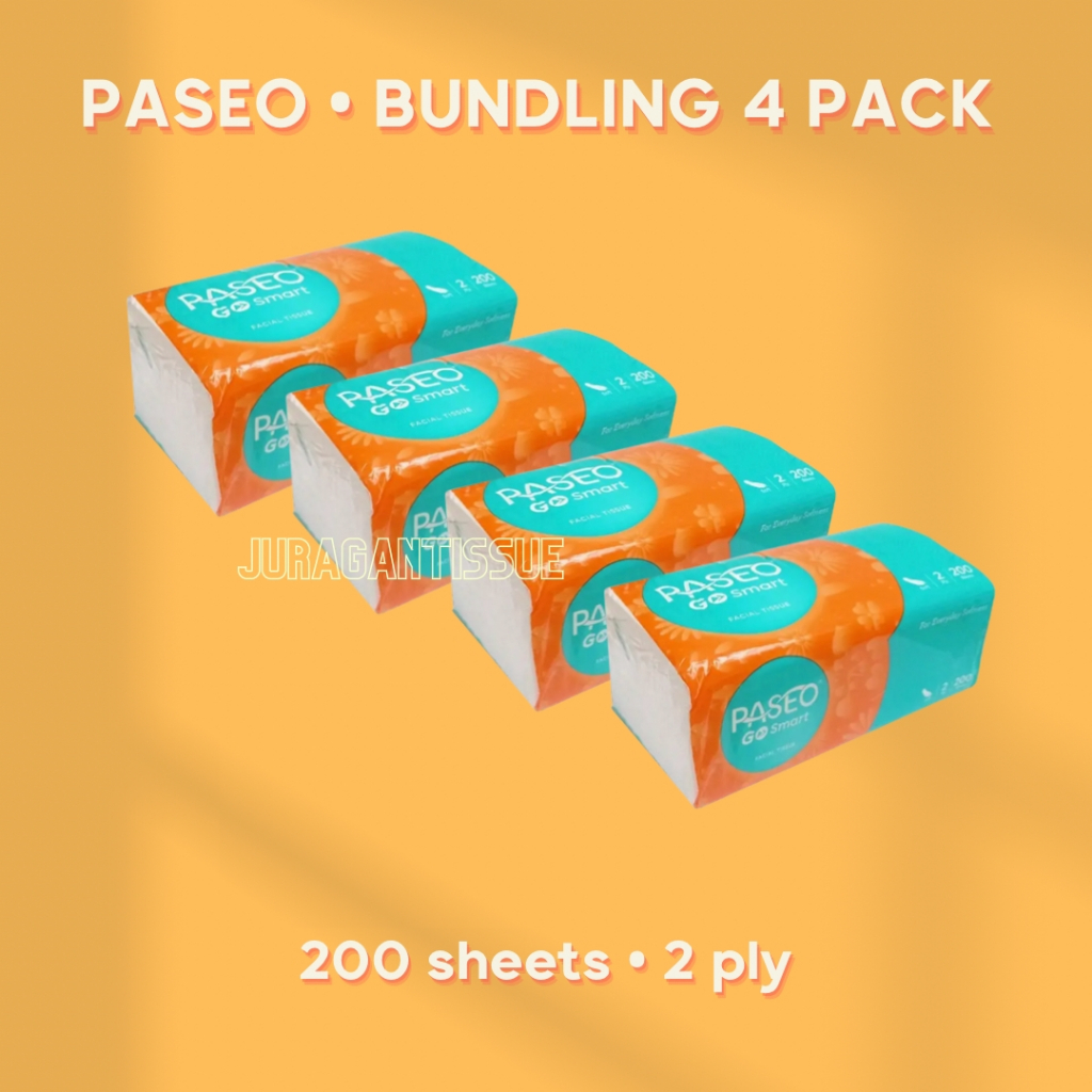 Jual Tissue Paseo Go Smart Pack (1 Pack = 4 Pcs) 2 Ply - 200 Sheets ...