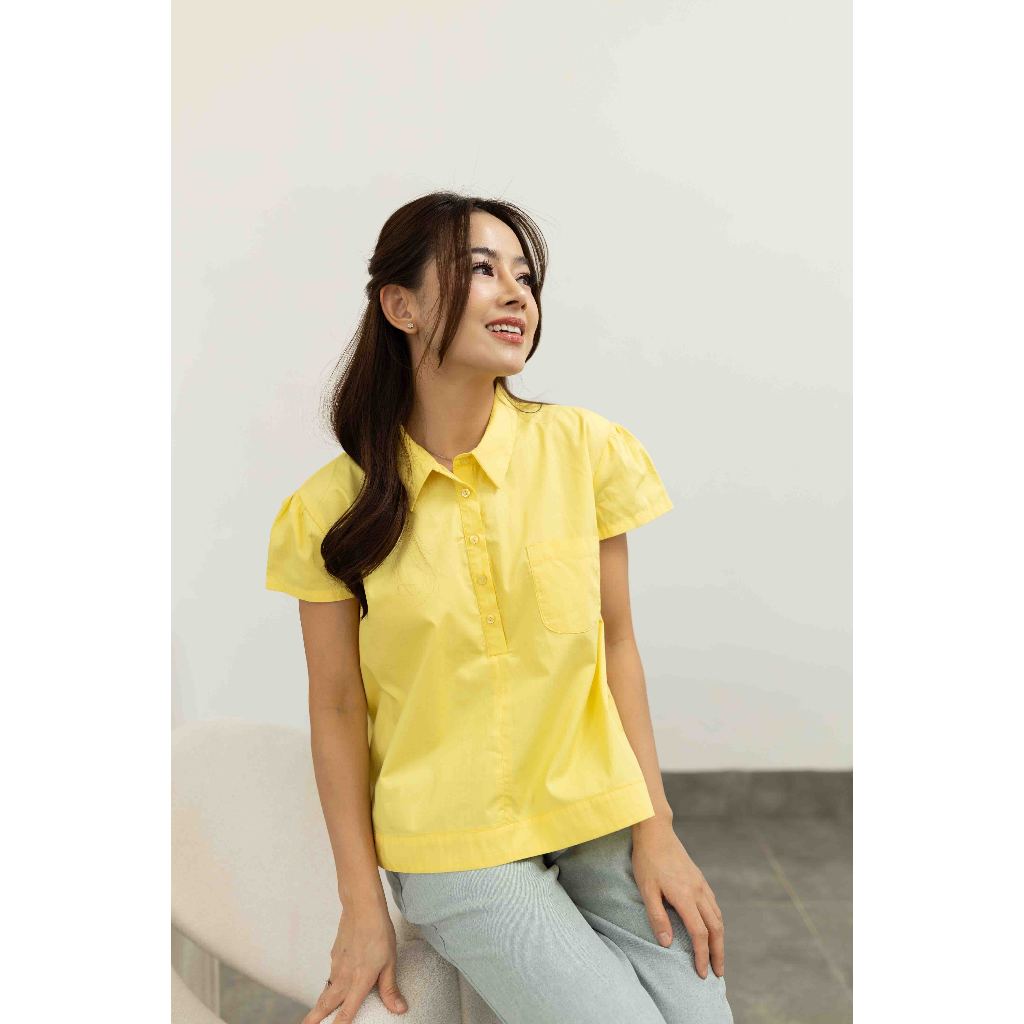 Jual [A PEEP STUDIO x JAELI CHRISTINA] HARU PLEATED SHIRT | Shopee ...