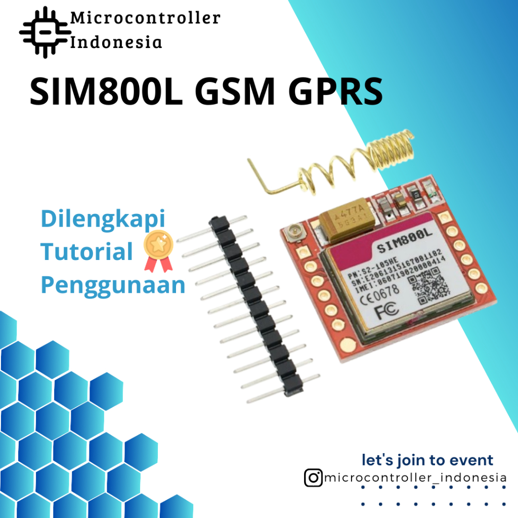 Jual SIM800 / SIM800L GSM GPRS Quad-Band Module (slot MicroSIM) for Arduino | Shopee Indonesia