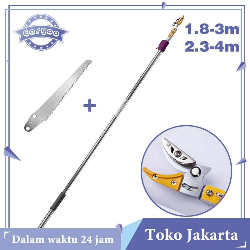 Jual 3meter 4meter Retractable Tree Pruner Galah Tongkat Pemotong ...