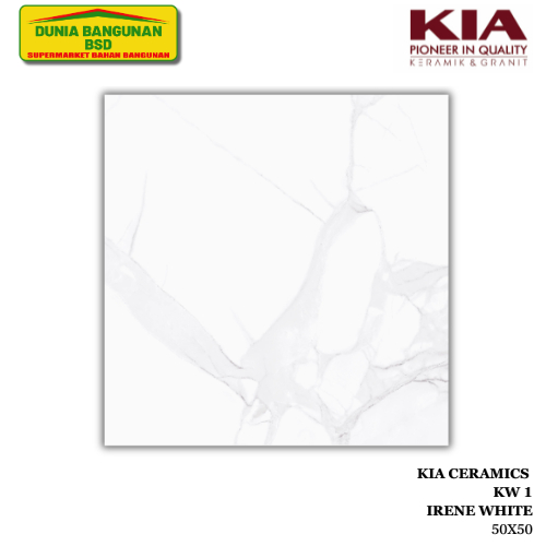 Jual KIA Keramik Lantai 50x50 Irene White Keramik Lantai Glossy ...