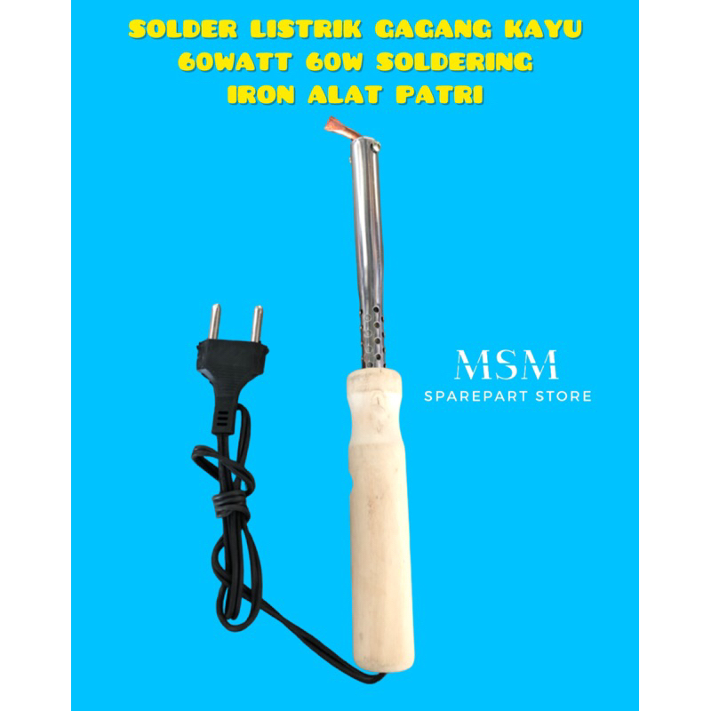 Jual SOLDER LISTRIK GAGANG KAYU 60WATT 60W SOLDERING IRON ALAT PATRI ...