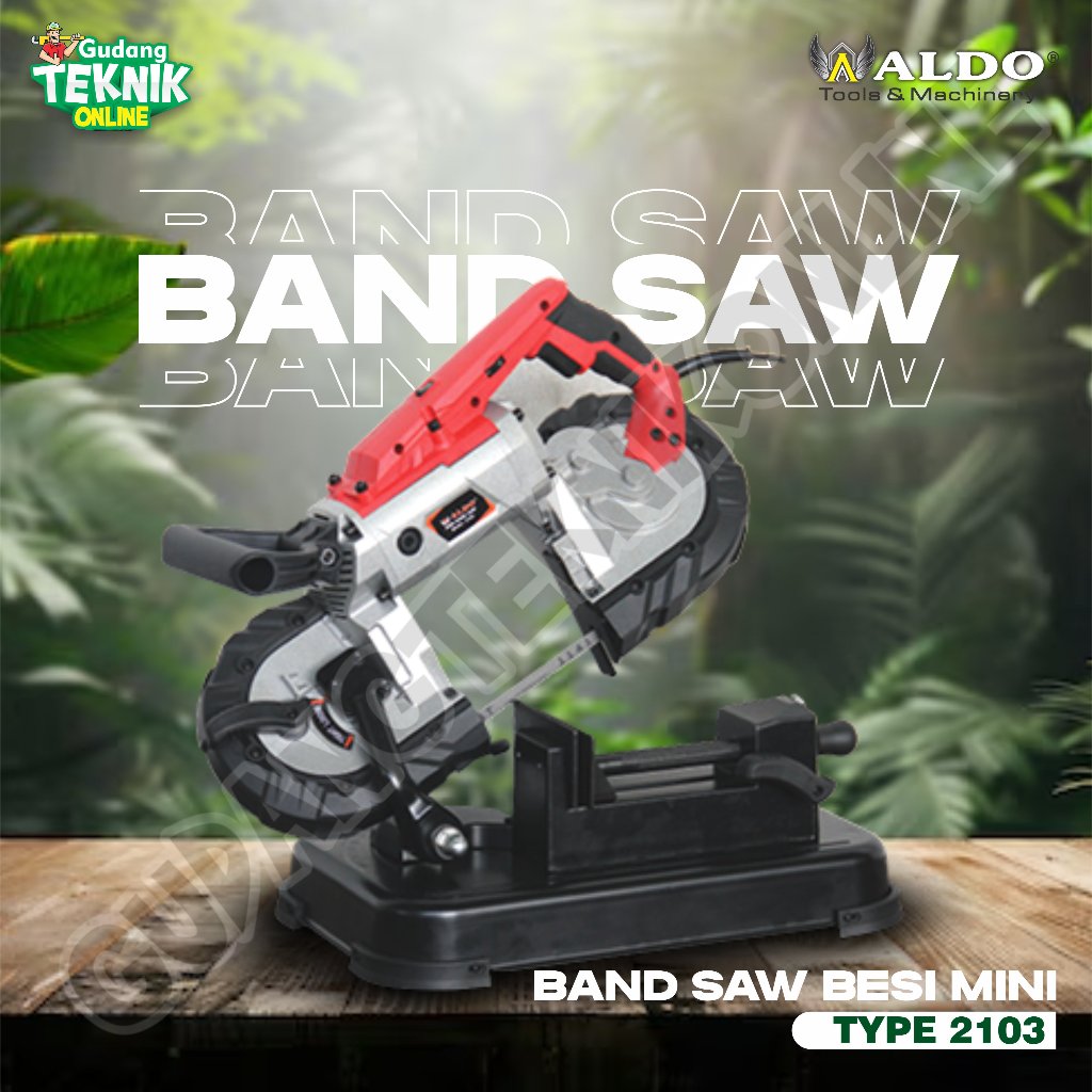 Jual Mesin Band Saw Besi Mini ALDO 2103 / Mesin Gergaji Band Bend Saw ...