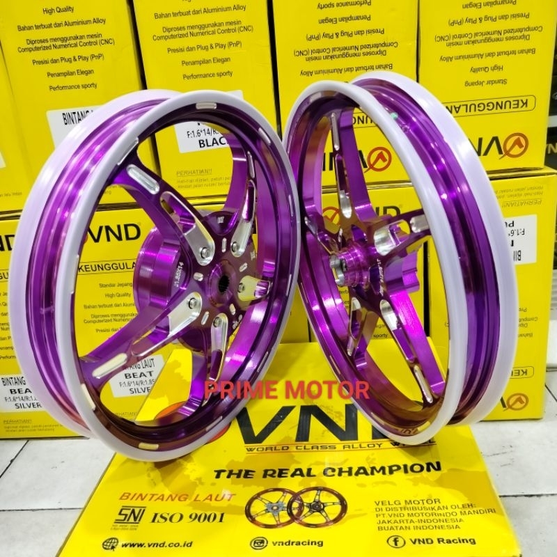 Jual VELG VND BINTANG LAUT BEAT SCOOPY GENIO MIO SPORTY UJ160/185-14 | Shopee Indonesia