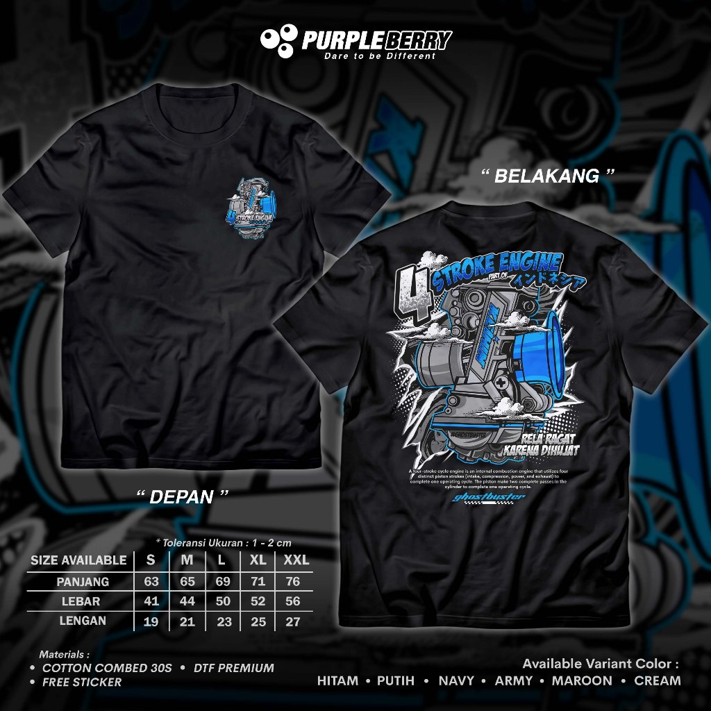 Jual Kaos Racing 4 Stroke Engine Rela Ragat Karena Dihujat Tshirt 4 Tak Four Stroke 4Stroke ...
