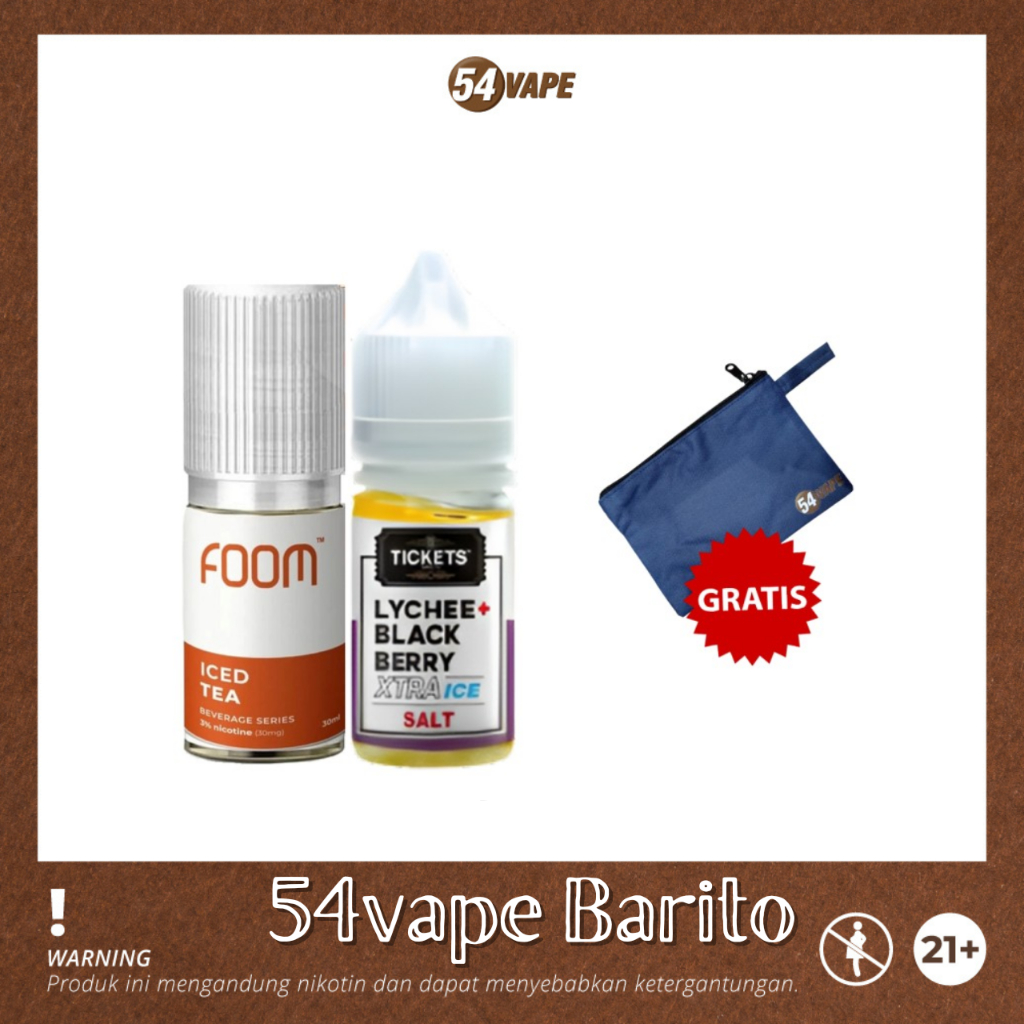 Jual BUNDLES FOOM Iced Tea 30ml + Tickets Lychee Xtra Ice Salt 30ml ...