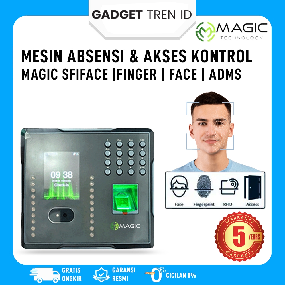 Jual Mesin Absensi & Akses Kontrol MAGIC SFIFACE | Absen Sidik Jari ...