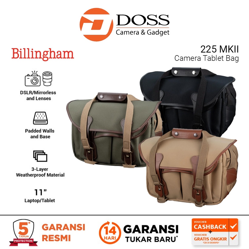 Jual Billingham 225 MKII Camera Tablet Bag Tas Kamera MK II | Shopee ...