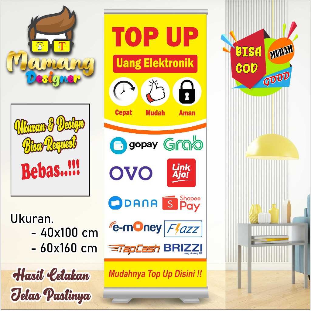 Jual Cetak Spanduk Banner Untuk Usaha Konter Top Up Keren bb | Shopee ...