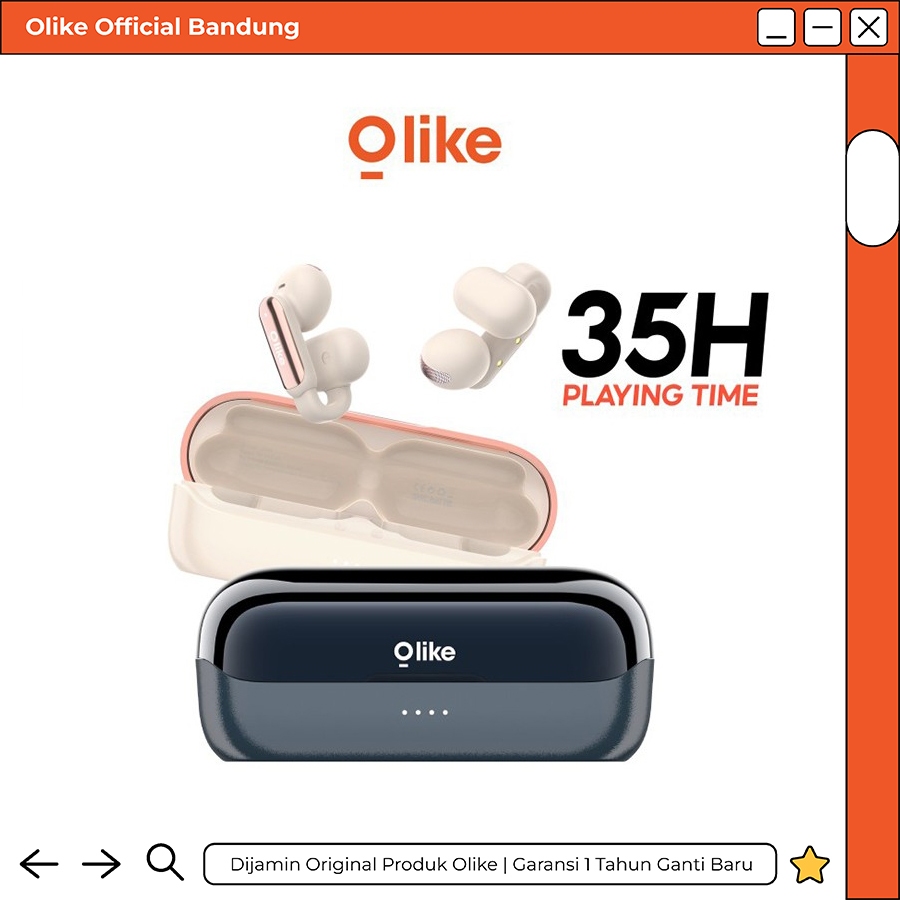 Jual Olike OW5 Open Ears TWS Headset Wireless Bluetooth Earphone 35 Jam ...