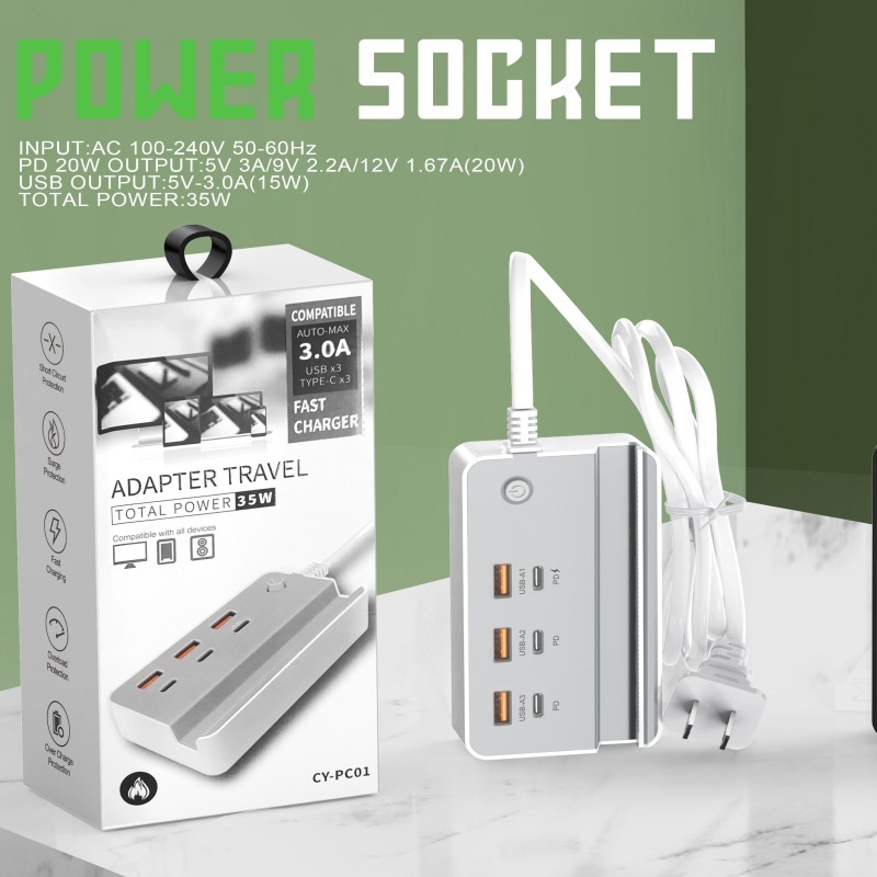 Jual Multi-port USB Charger TYPE C Fast Charging Head Mobile Phone Fast ...