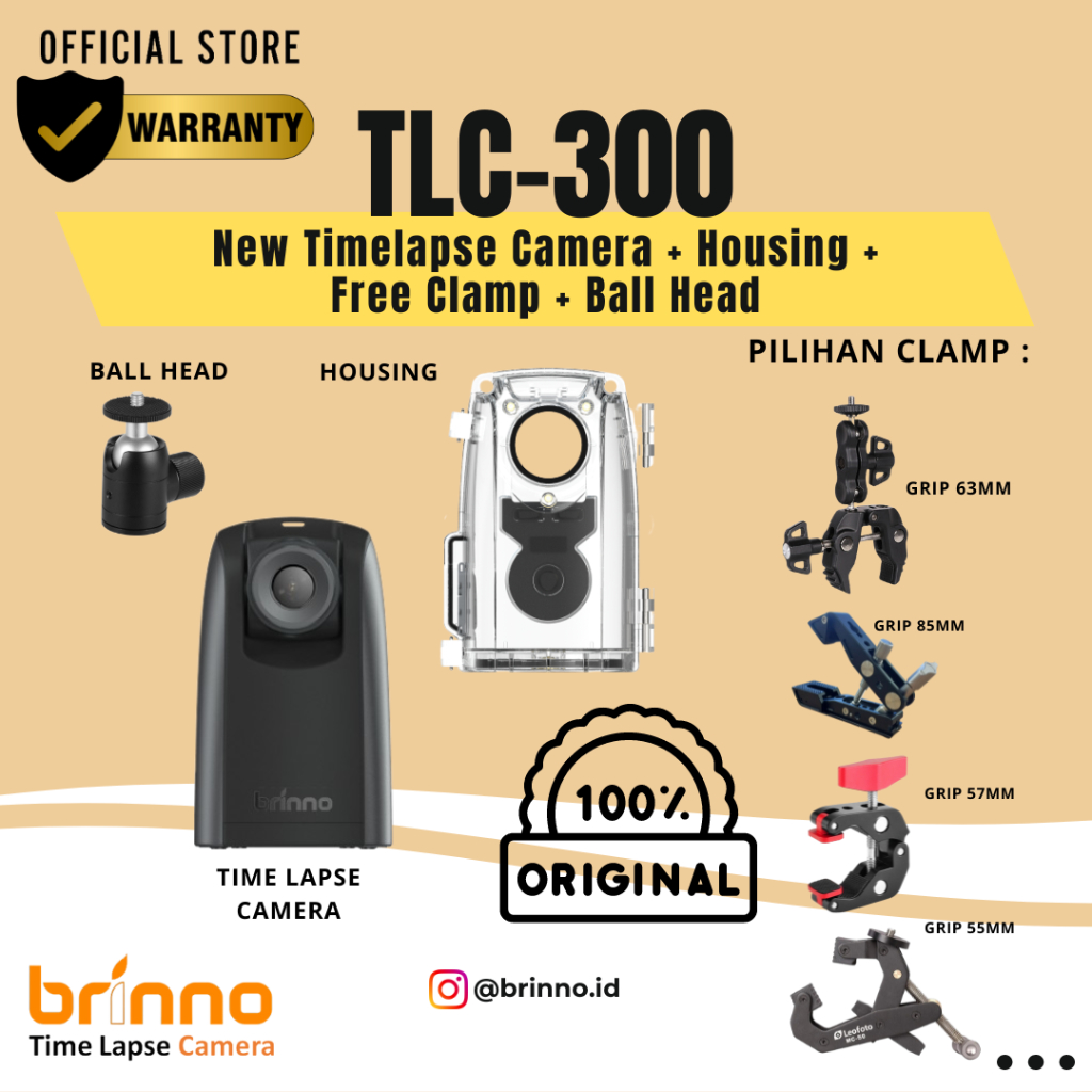 Jual BRINNO TLC-300 FREE HOUSING & CLAMP TIMELAPSE CAMERA/KAMERA PROYEK ( BCC-300 C / BCC-300 M ...