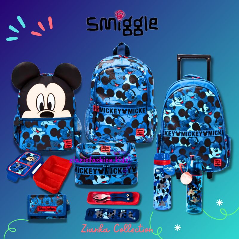 Jual SMIGGLE SET LARGE BACKPACK MICKEY MOUSE | Shopee Indonesia