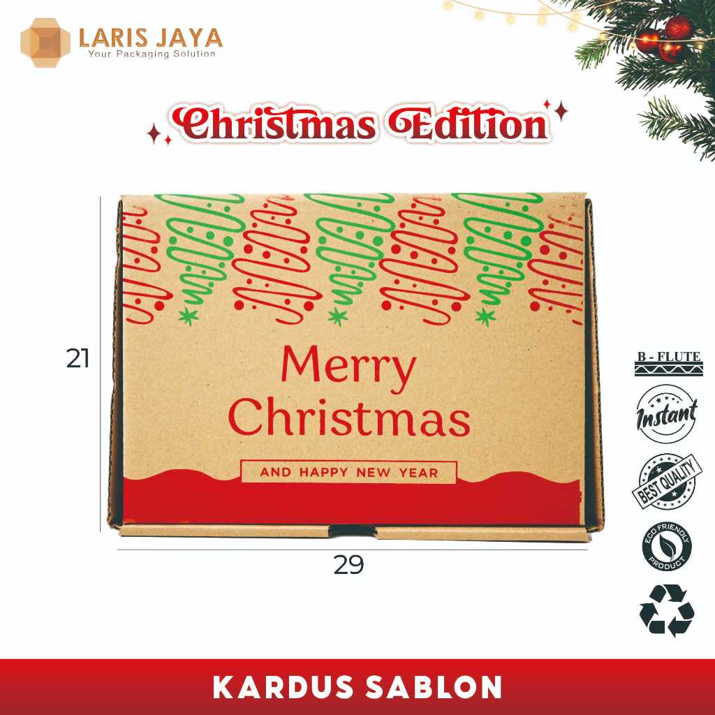 Jual Kotak Natal / Dus Merry Christmas / Box Packaging / Kado / Hampers ...