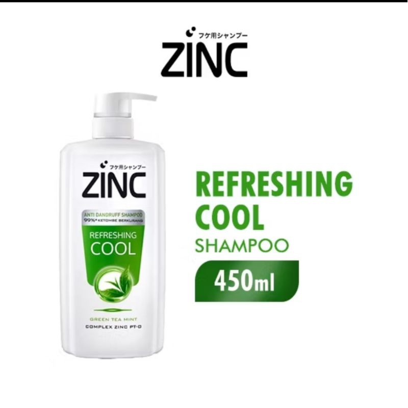 Jual Zinc Shampoo Refreshing Cool / active fresh Botol Pump Hijau ...