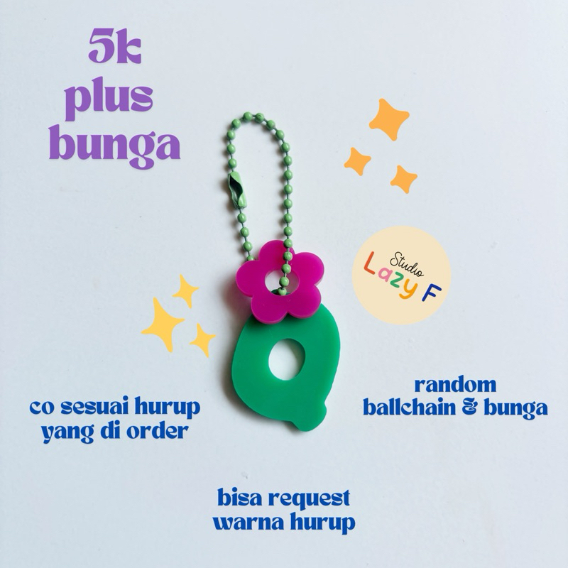 Jual keychain mini plus bunga by studiolazyf | Shopee Indonesia