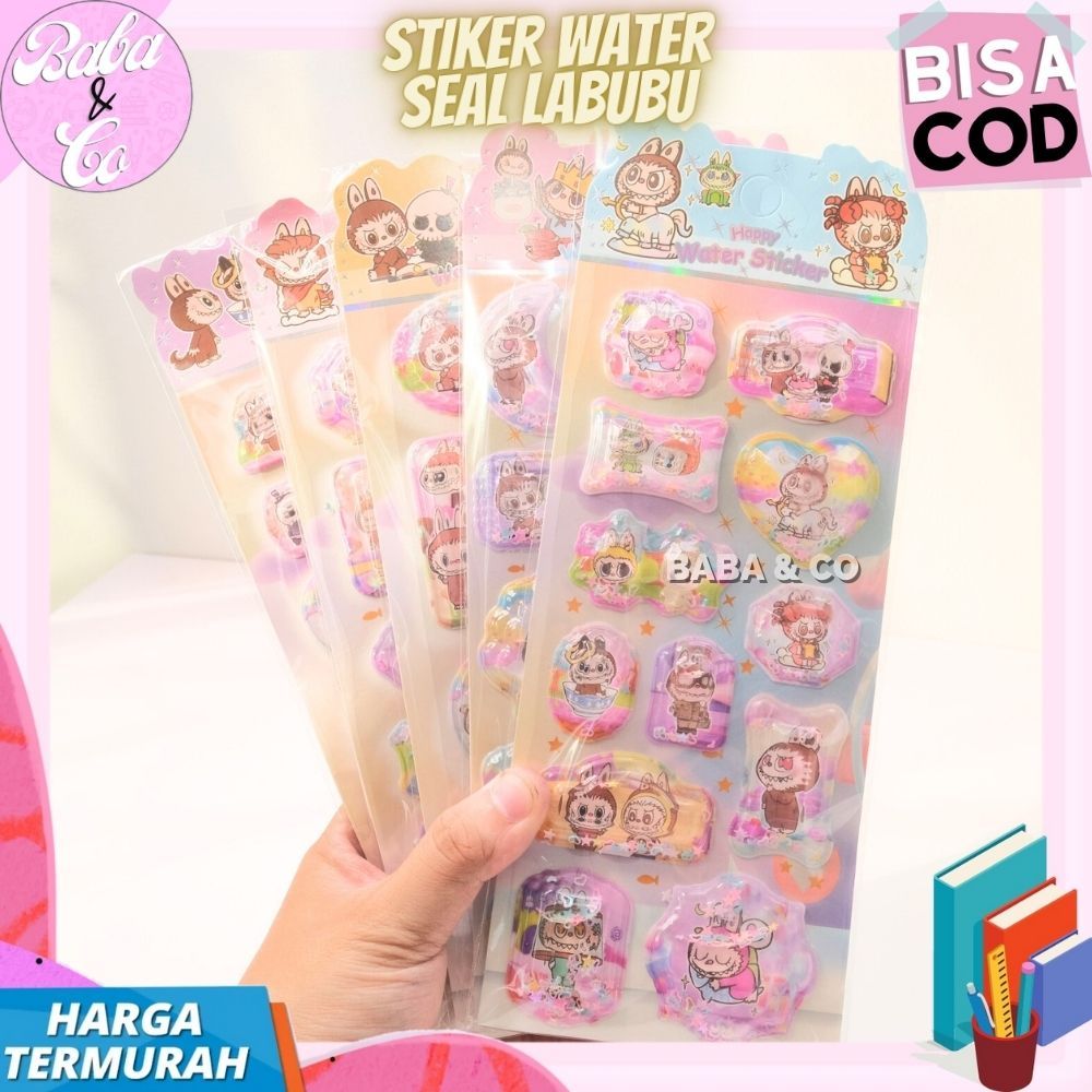 Jual STIKER LABUBU AIR WATER SEAL STIKER DEKORATIF LABUBU WATER SEAL ...