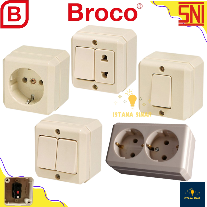 Jual Broco OUTBOW Saklar Single Sakelar Seri Stop Kontak OB Outbow ...