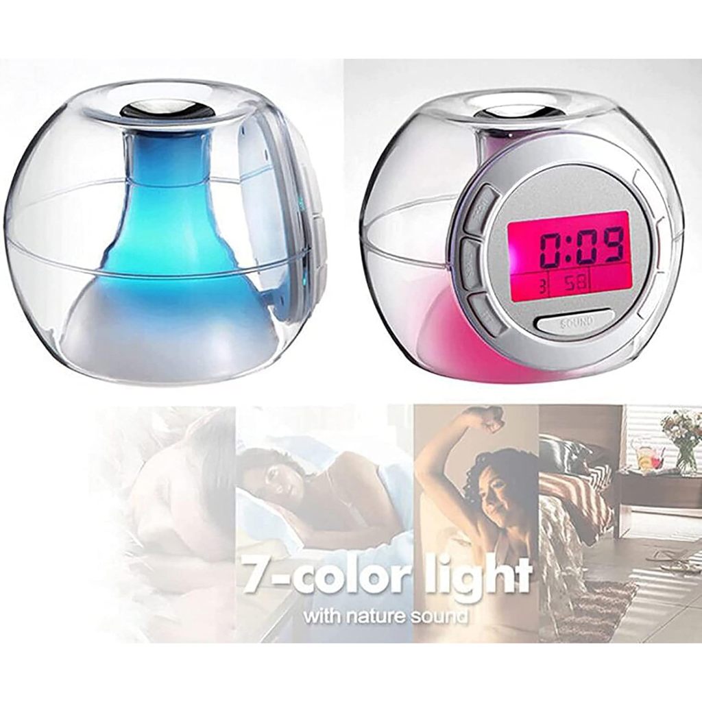 Jual 7 Color Changing Clock Watch Lampu LED Dengan Suara Alarm Jam ...