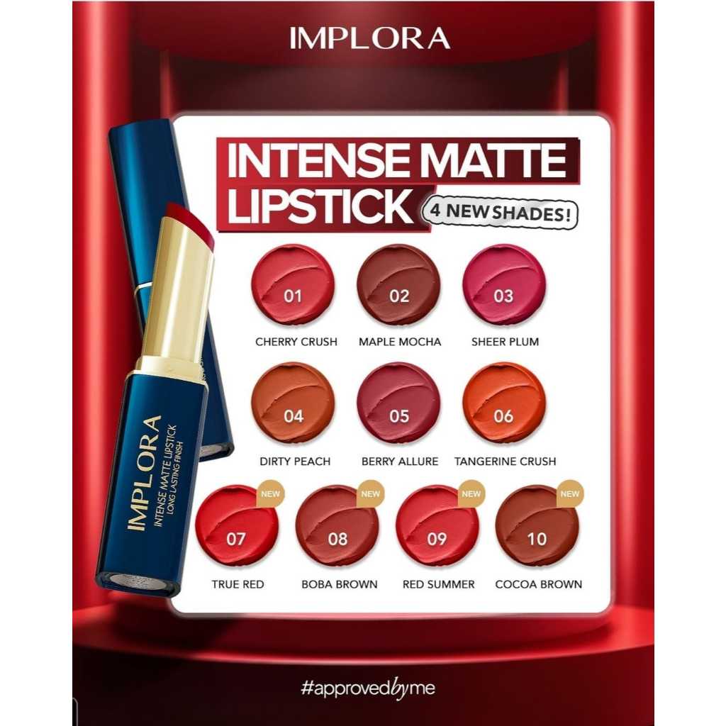 Jual Implora Intense Lipstick Matte Long Lasting ( Lipstik Matte Tahan ...