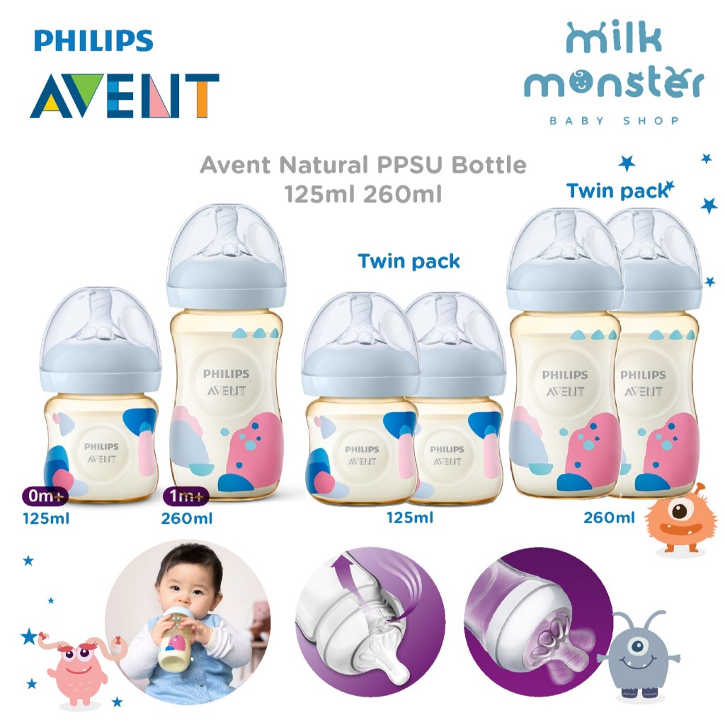 Jual Philips Avent Natural PPSU Bottle 125ml 260ml / Botol susu philips ...