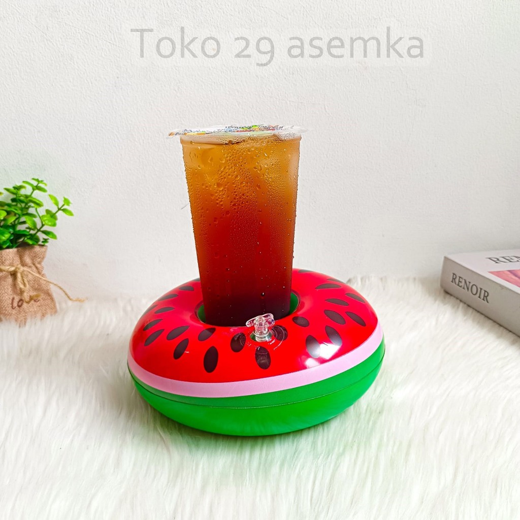 Jual FLOATIES BENTUK SEMANGKA CUP HOLDER FLOAT PELAMPUNG BAN INFLATABLE ...