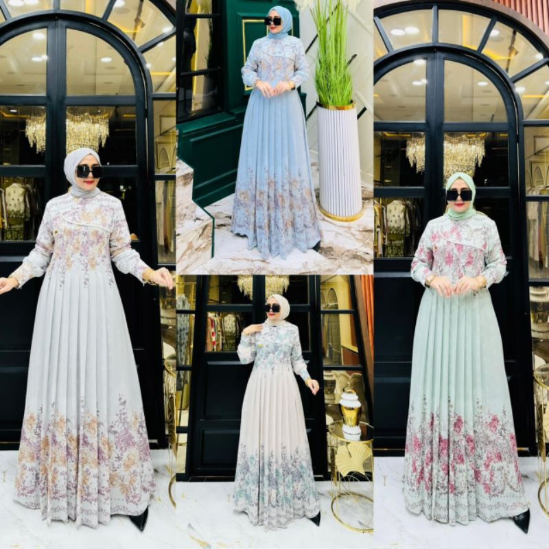 Jual KALUNA DREES bahan ceruty babydol full puring (ORIGINAL) set ...