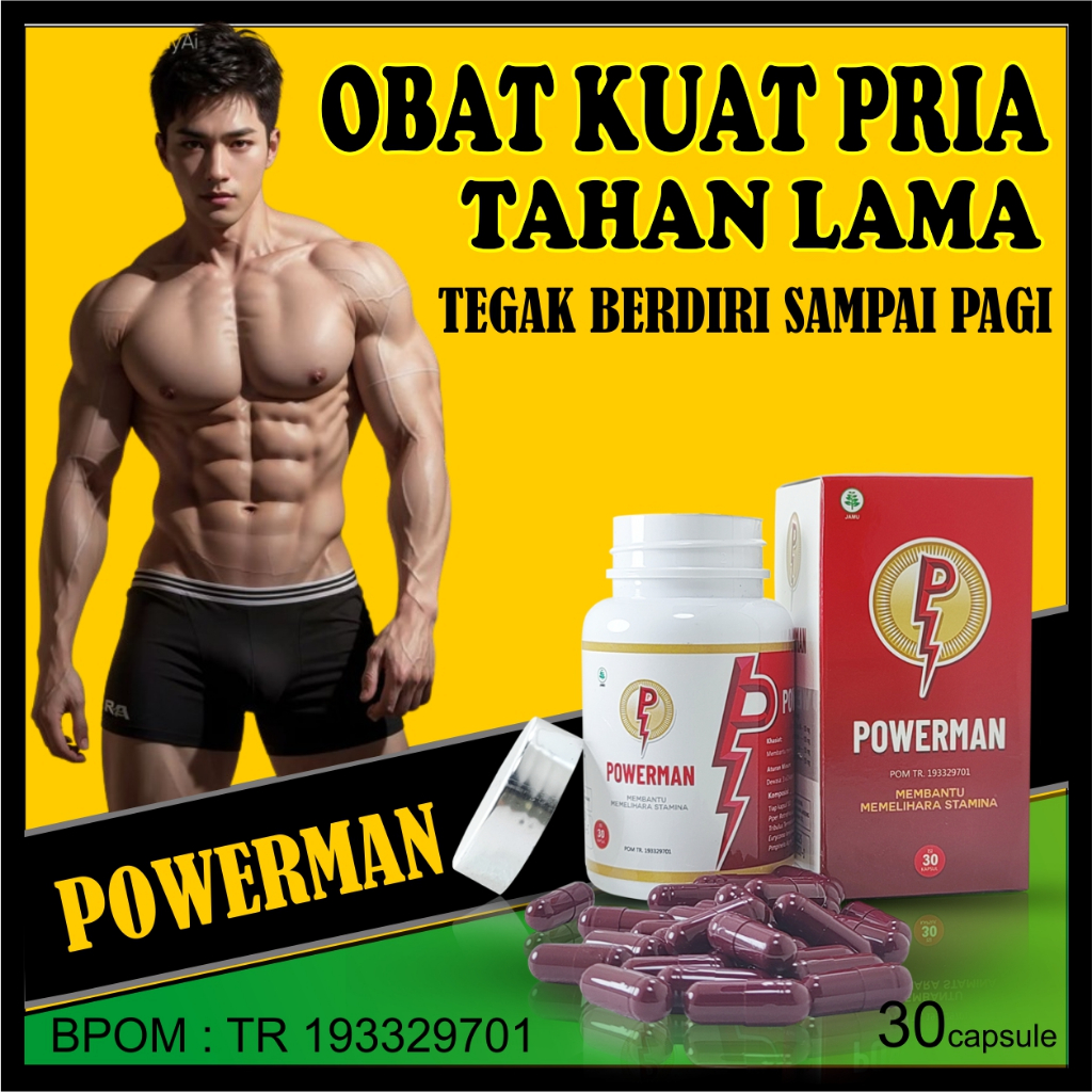 Jual OBAT KUAT POWERMAN STAMINA PRIA TAHAN LAMA RAMUAN TRADISIONAL | Shopee Indonesia